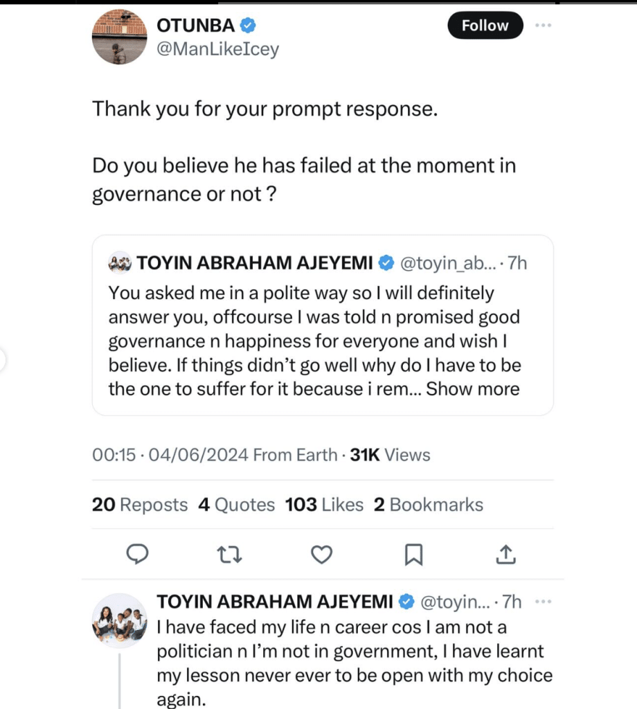 Tinubu Promised Me Good Governance And Happiness For All Nigerians - Toyin Abraham | Kanyi Daily ...